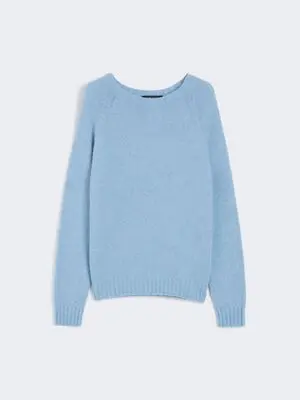 Max Mara Alpaca And Cotton Sweater - Light Blue