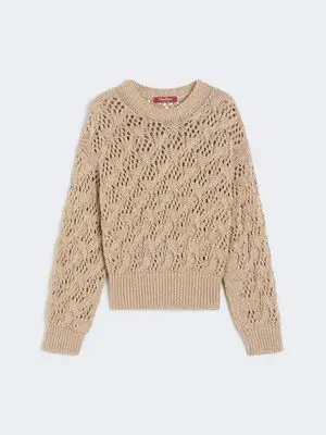 Max Mara Diamond-patterned Cordonnet Sweater - Gold