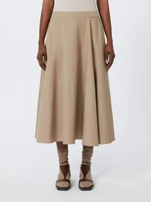 Max Mara Long Cotton Poplin Skirt