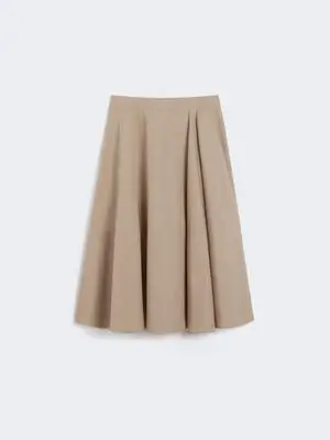 Max Mara Long Cotton Poplin Skirt