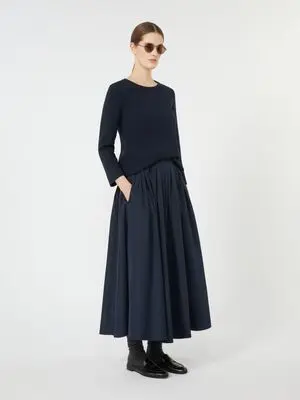 Max Mara Pleated Taffeta Skirt