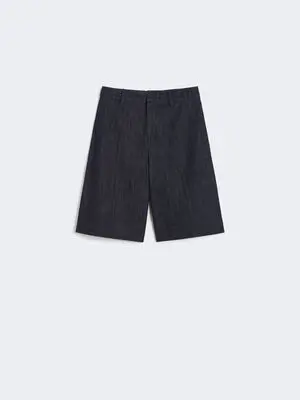 Max Mara Indigo Denim Bermuda Shorts