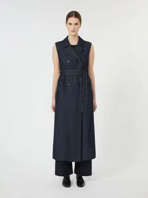 Max Mara Long Denim Gilet