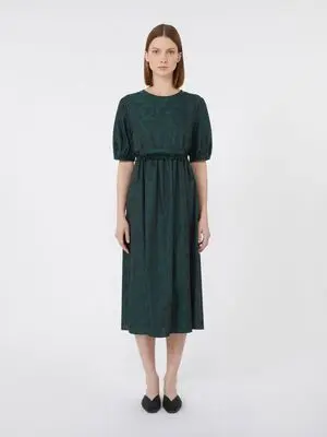 Max Mara Jacquard Cotton Midi Dress