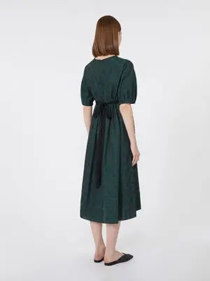 Max Mara Jacquard Cotton Midi Dress