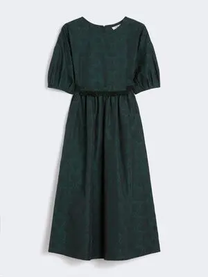 Max Mara Jacquard Cotton Midi Dress