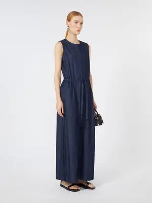 Max Mara Cotton Denim Jumpsuit - Midnightblue