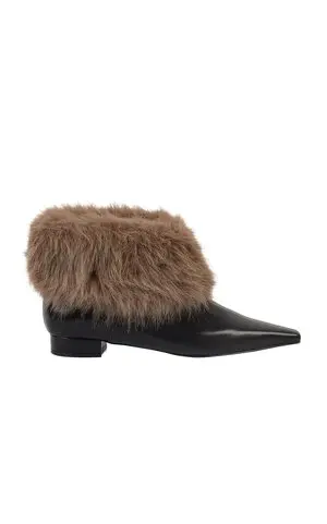 SALONDEJU Shearling-lined Leather Ankle Boots - Black