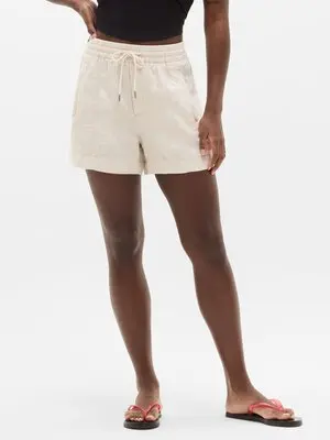 Athleta Retreat Linen Mid Rise 4" Short - Undyed