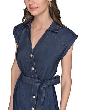 Karl Lagerfeld Paris Denim Millennium Shirt Dress