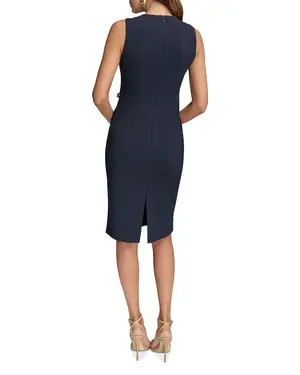 Donna Karan New York Scuba Crepe Sheath Dress With Hardware Detail