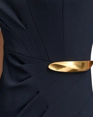 Donna Karan New York Scuba Crepe Sheath Dress With Hardware Detail