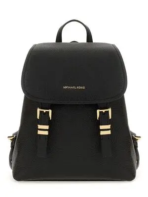 Michael Kors Leather Backpack - Black