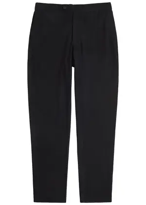 RAITH Rayon-blend Straight-leg Trousers - Black