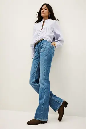 Ba&sh Ross Medium-rise Straight Leg Jeans
