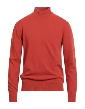DANIELE FIESOLI Turtleneck Wool Cashmere Sweater - Red