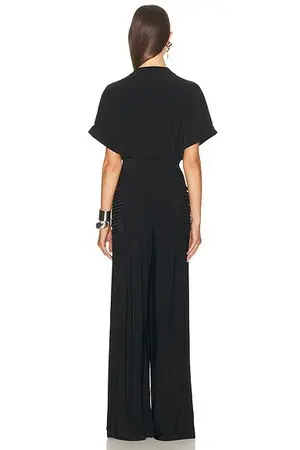 Norma Kamali Geralyn Short Sleeve Jumpsuit
