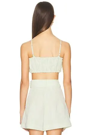 Matthew Bruch Structured Bandeau Crop Top