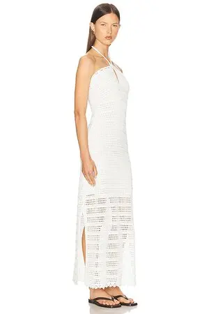 Simkhai Koah Crochet Midi Dress - Ivory