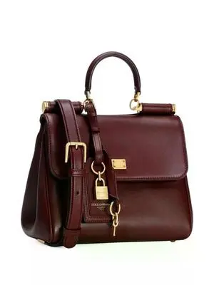 Dolce & Gabbana My Sicily Leather Handbag With Padlock