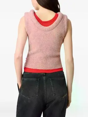 Axel Arigato Anna Cropped Sleeveless Vest - Pink