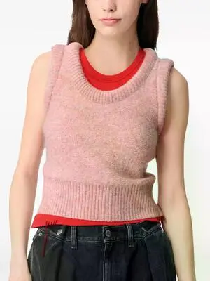 Axel Arigato Anna Cropped Sleeveless Vest - Pink