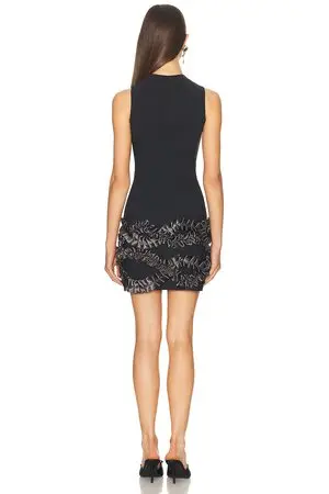 Coperni Pleated Ribbon Jersey Dress