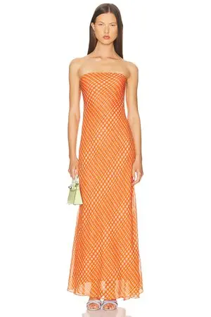 Christopher John Rogers Strapless Maxi Dress