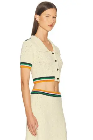 Christopher John Rogers Cropped Polo Top