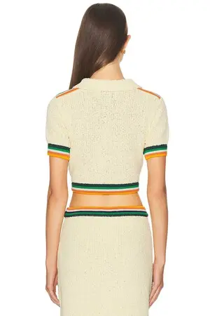 Christopher John Rogers Cropped Polo Top