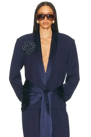 HELSA The Tux Blazer In Wool - Navy