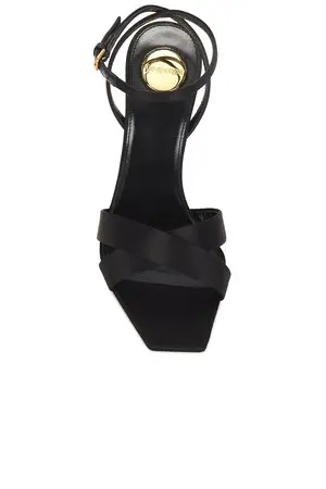 Saint Laurent Lydia Wedge Sandal - Nero