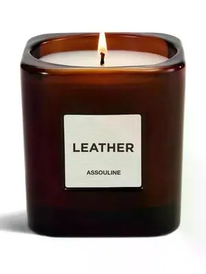 Assouline Library Leather Scented Candle - Brown