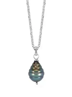 DOWER AND HALL Tahitian Pearl Pendant Necklace - Silver