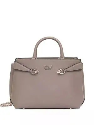 Guess Structured Top Handle Handbag - Neutrals