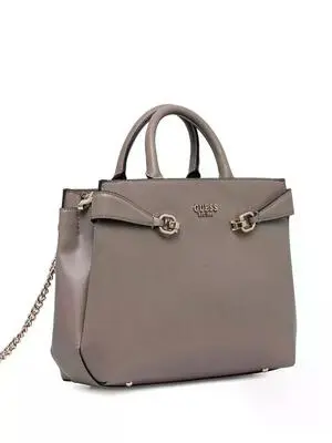Guess Structured Top Handle Handbag - Neutrals