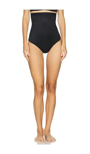 Spanx Spanxshape Invisible High Waisted Thong In Black - Very Black