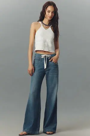 PILCRO The Ellis High-rise Pull-on Flare Jeans - Felimare Dark Wash