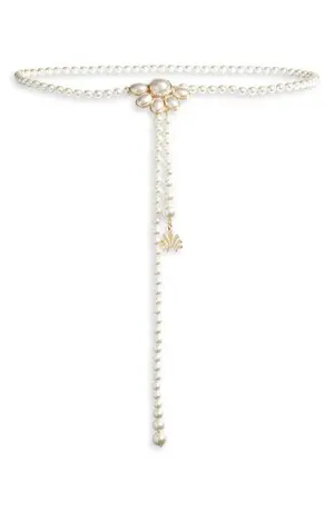 Lele Sadoughi Eloise Faux Belt - Pearl
