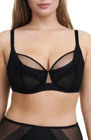 Chantelle Unlined Underwire Demi Bra - Black
