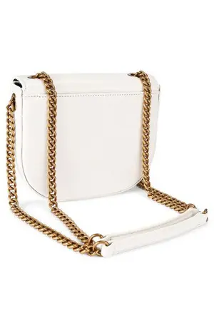 Kurt Geiger Chelsea Leather Saddle Bag - Natural