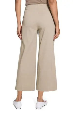 Theory Clean Terena Crop Wide Leg Linen Blend Pants