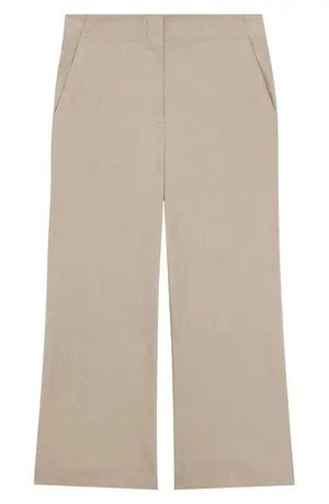 Theory Clean Terena Crop Wide Leg Linen Blend Pants