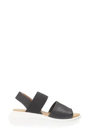 The Flexx Tuana Platform Wedge Slingback Sandal - Black Softy