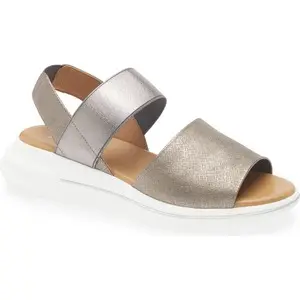 The Flexx Tuana Platform Wedge Slingback Sandal Pewter
