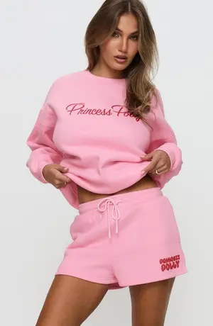 Princess Polly Cotton Blend Drawstring Sweat Shorts