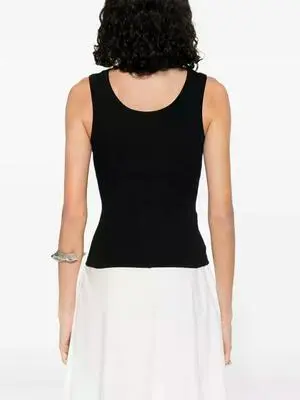 FLORE FLORE Organic-cotton Tank Top - Black
