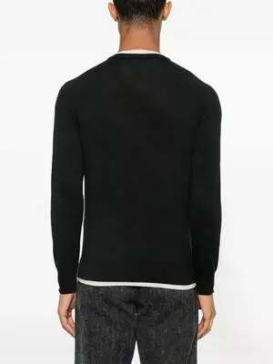 Eleventy Contrasting-trim Sweater - Grey