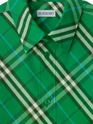 Burberry Check Cotton Shirt - Green
