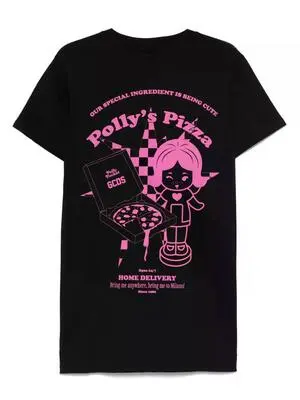 Gcds Cotton T-shirt Dress - Black